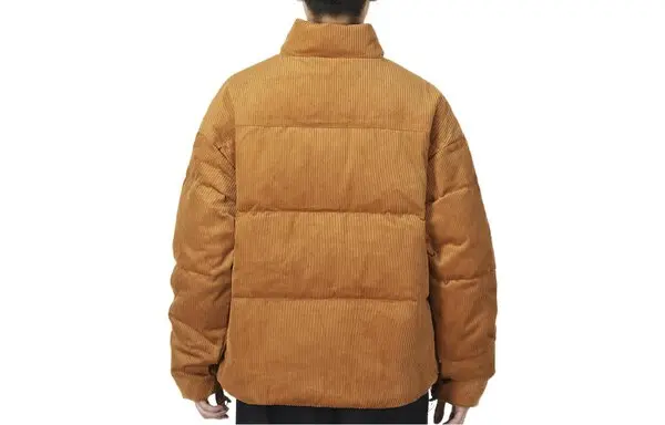 PUMA Classics Oversized Corduroy Puffer Jacket - Brown