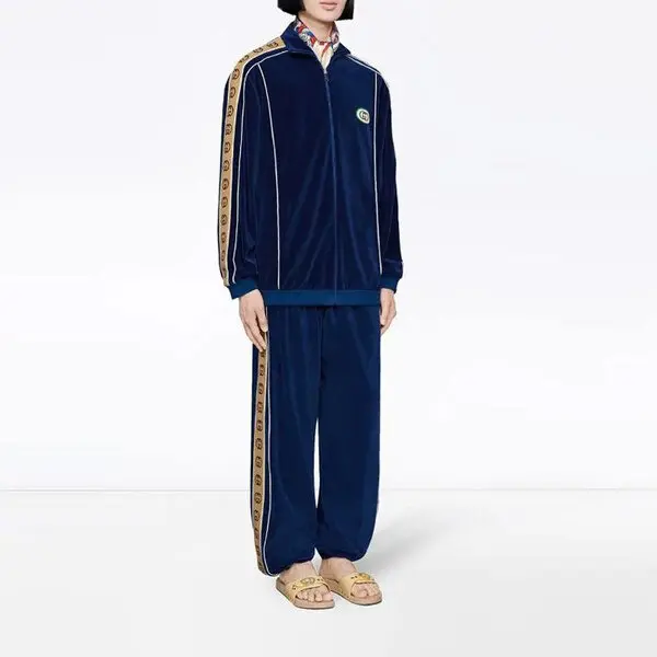 Gucci Velour Taped Oversized Track Pant