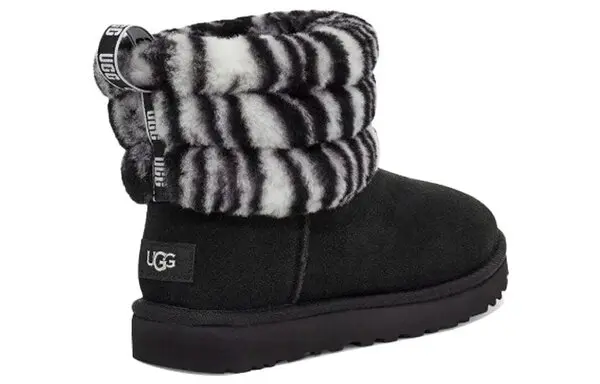UGG Fluff Mini Quilted Leopard Zebra Boots