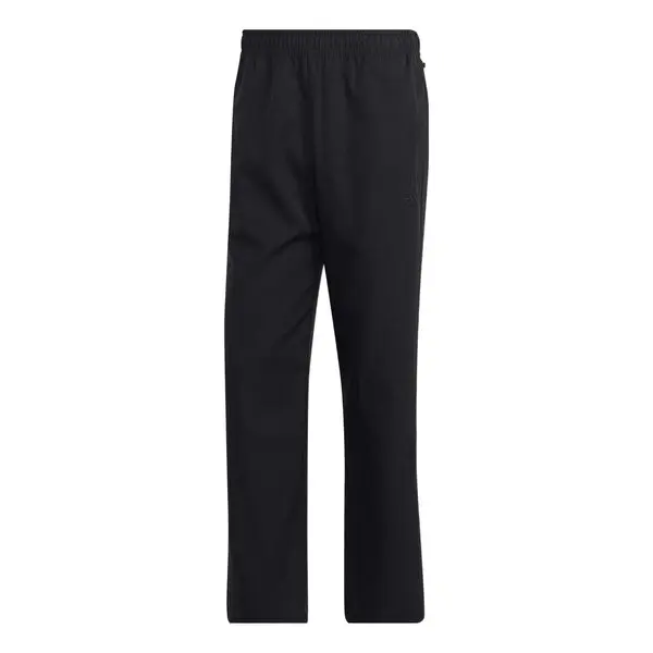 Adidas Solid Color Elastic Waistband Straight Sports Pants/trousers/joggers Black - Default Colorway