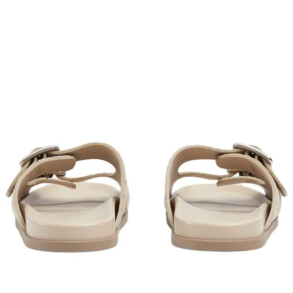 Gucci Gg Suede Slides - Oatmeal
