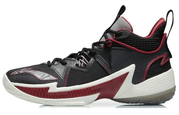 LI-NING Zhengfeng Mid-top Sneakers - Black/red/white