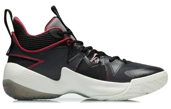 LI-NING Zhengfeng Mid-top Sneakers - Black/red/white