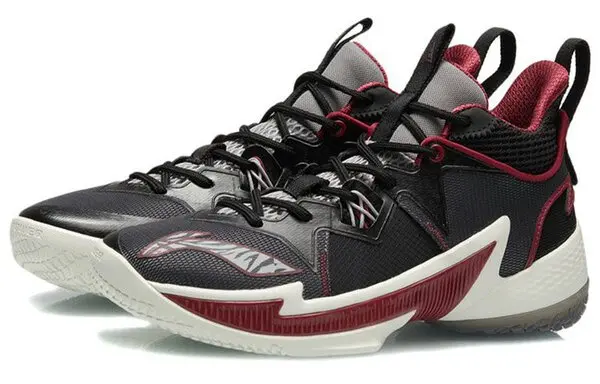 LI-NING Zhengfeng Mid-top Sneakers - Black/red/white