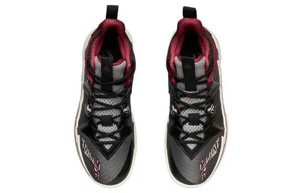LI-NING Zhengfeng Mid-top Sneakers - Black/red/white