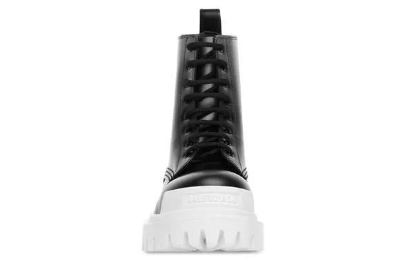 Balenciaga Strike Lace-up Boots - Black/white