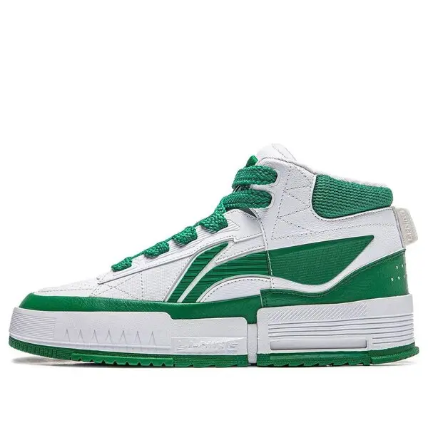 LI-NING Mileage High Top Sneakers - White/green