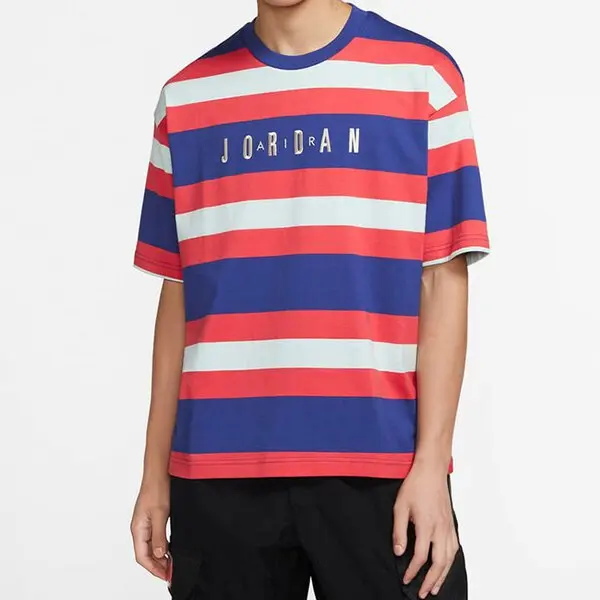 JORDAN Sport Dna Hbr Multicolor Stripe Short Sleeve T-shirt - Multi-color