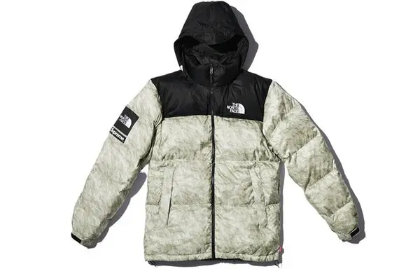 Supreme The North Face Paper Print Nuptse Jacket