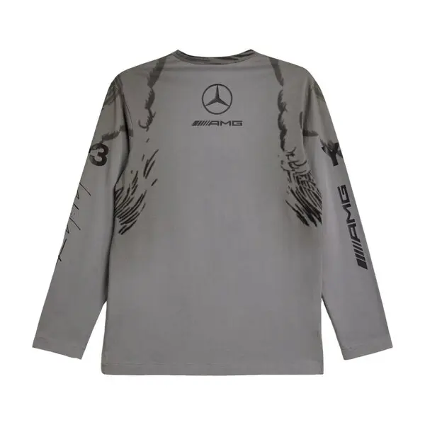 Adidas Y-3 Mercedes Wolf Graphic Long Sleeve T-shirt
