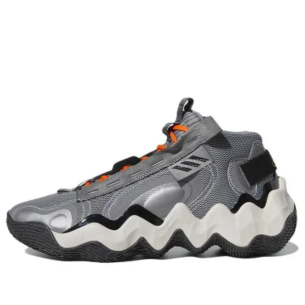 Adidas X Candace Parker Exhibit B Mid Sneakers - Grey Three/core Black/impact Orange