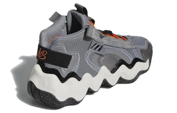 Adidas X Candace Parker Exhibit B Mid Sneakers - Grey Three/core Black/impact Orange