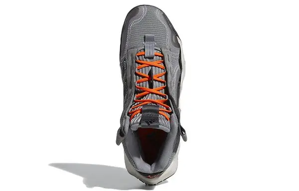 Adidas X Candace Parker Exhibit B Mid Sneakers - Grey Three/core Black/impact Orange