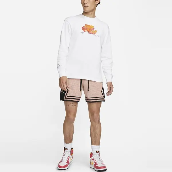 JORDAN Casual Sports Breathable Long Sleeves White T-shirt - Default Color