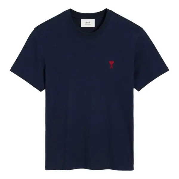 AMI Paris Small Heart Logo T-shirt - Navy