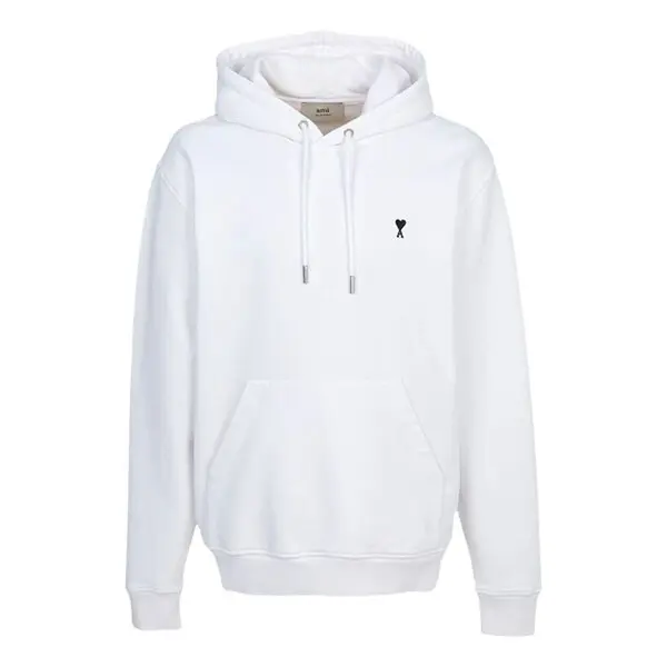 AMI Paris De Coeur Hoodie - White