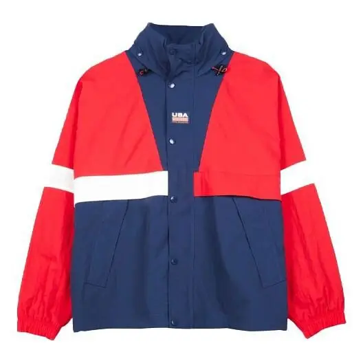Nike Lab Colorblock Hooded Jacket - University Red/midnight Navy