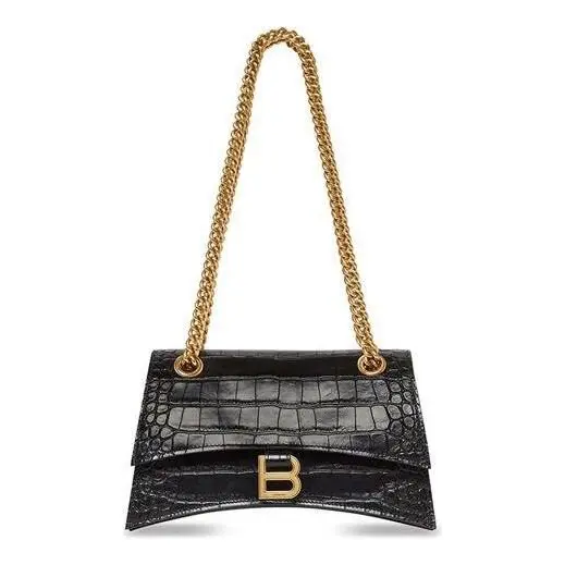 Balenciaga Crush Small Chain Bag - Black