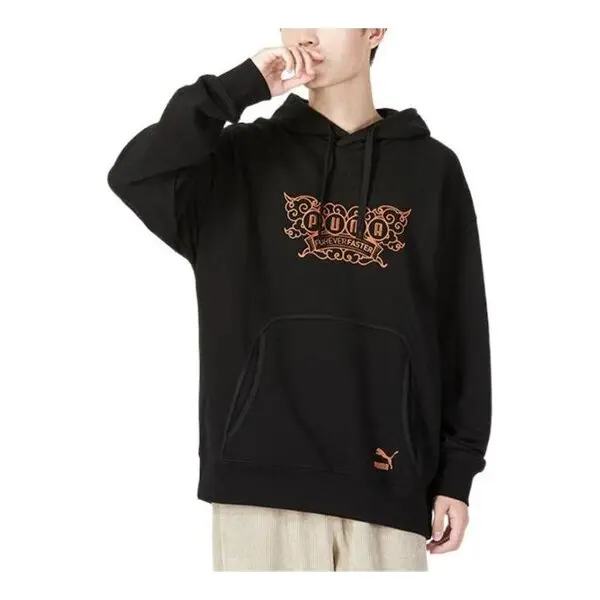 PUMA Das Cc Graphic Crew Sweater - Black/orange