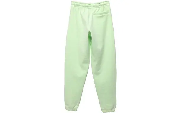 Nike Lab Collection Embroidered Logo Solid Color Fleece Lined Sports Bundle Feet Pants - Green