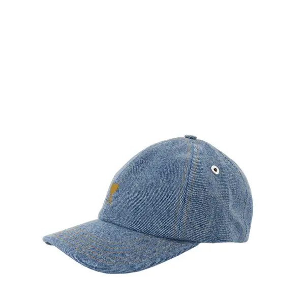 AMI Paris Ss25 De Coeur Cap - Blue