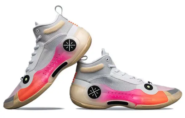 LI-NING Way Of Wade "blossom" Basketball Sneakers - White/pink/orange