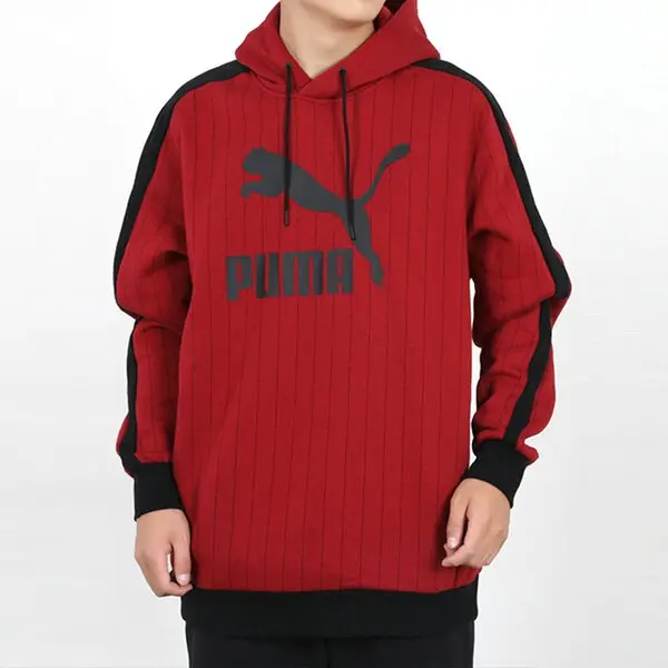 PUMA Pinstripe All-over Print Pullover Hoodie