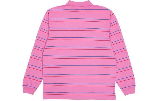 PALACE Stripe Loose Long Sleeves Polo Shirt