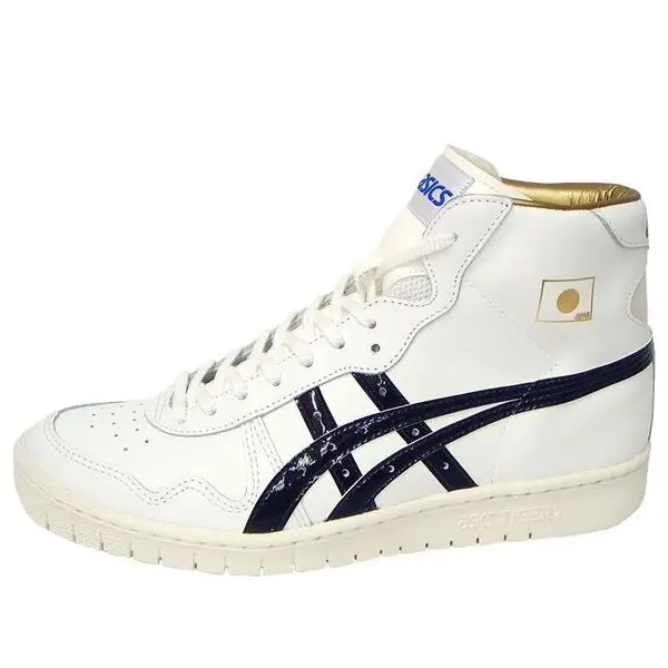 Asics High Top Vintage Sneakers - White/blue