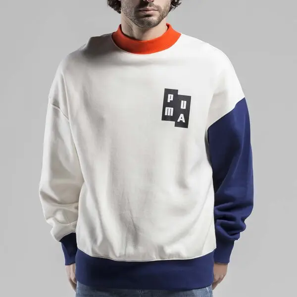 PUMA X Ader Error Crewneck Sweatshirt - White/blue/orange