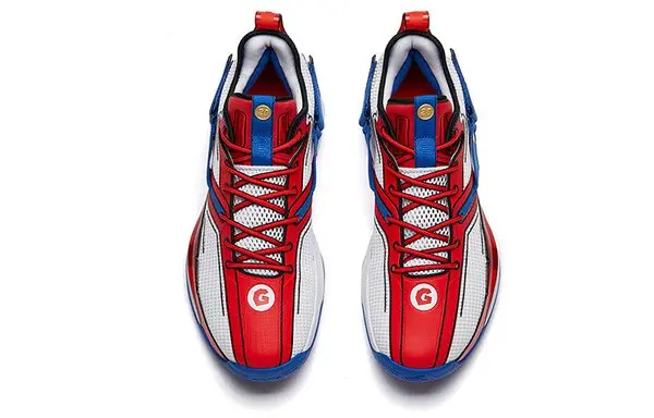 ANTA Gh3 Athletic Sneakers - White/blue/red