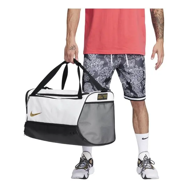 Nike Hoops Elite 57l Basketball Training Duffle Bag - White/black