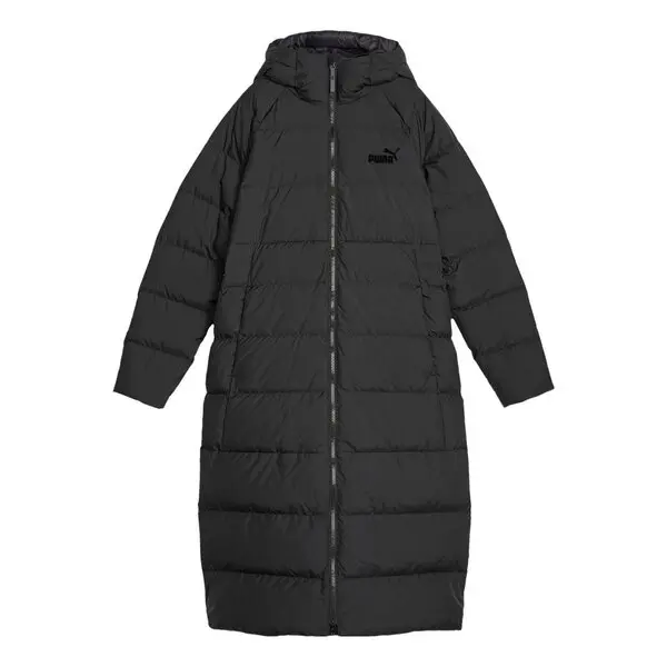 PUMA Long Hooded Down Coat - Black