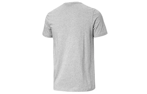 PUMA Chest Large Logo Printing Short Sleeve Gray