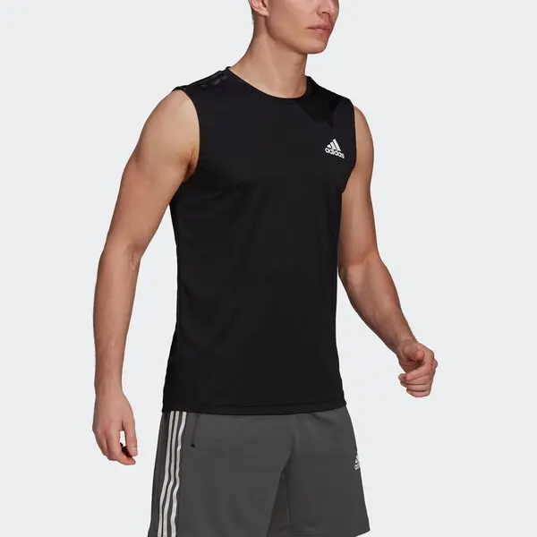 Adidas 3s Tk Casual Sports Training Vest - Black