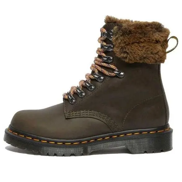 Dr. Martens 1460 Lace Up Ankle Boots - Graygreen