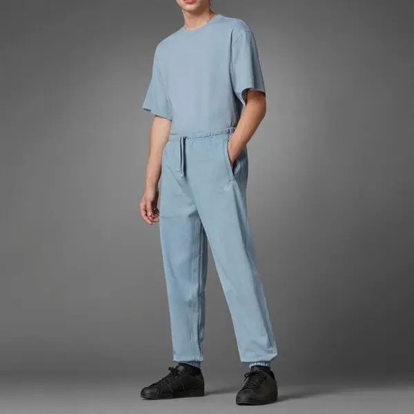 Adidas Originals Logo Solid Color Bundle Feet Sports Pants/trousers/joggers Blue - Multi-color