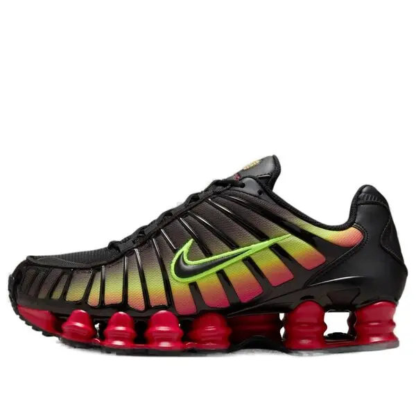 Nike Shox Tl Athletic Sneakers - Black/black/volt