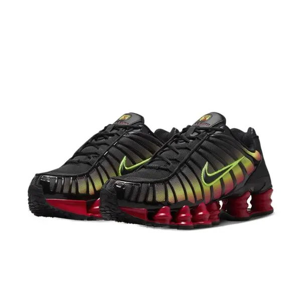 Nike Shox Tl Athletic Sneakers - Black/black/volt