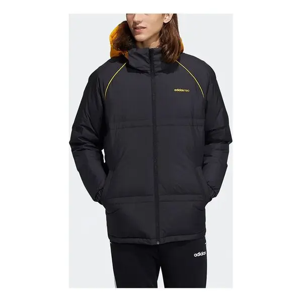Adidas Neo Down Feather Puffer Jacket With Contrasting Hood - Default Color