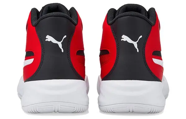 PUMA Triple Mid High-top Sneakers - Red/black/white