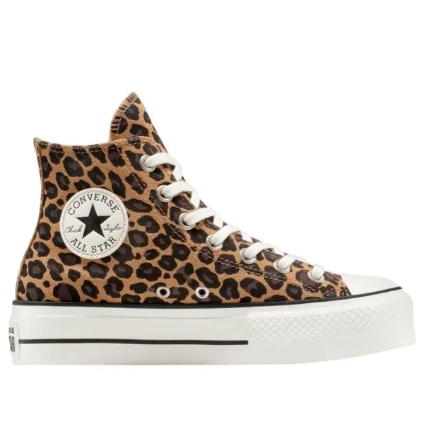 CONVERSE Chuck Taylor All Star Lift Platform High Top Leopard Suede Sneakers