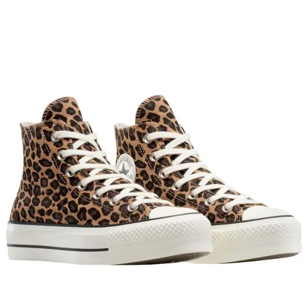 CONVERSE Chuck Taylor All Star Lift Platform High Top Leopard Suede Sneakers