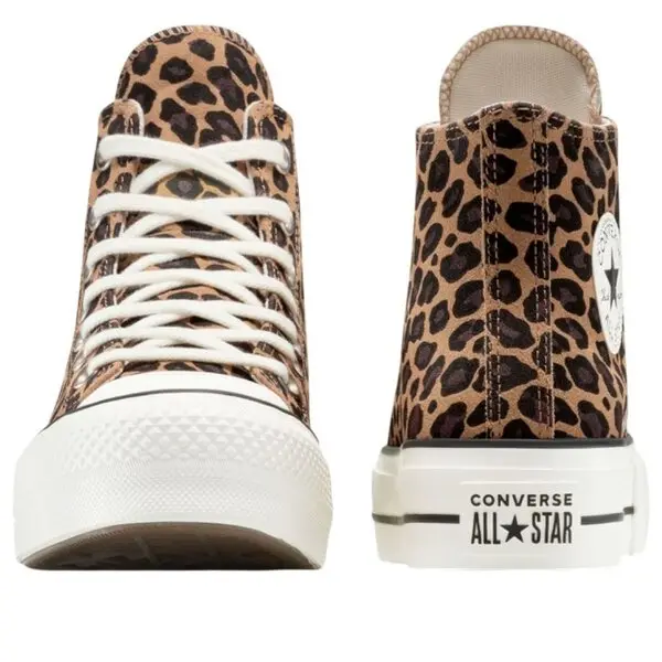 CONVERSE Chuck Taylor All Star Lift Platform High Top Leopard Suede Sneakers