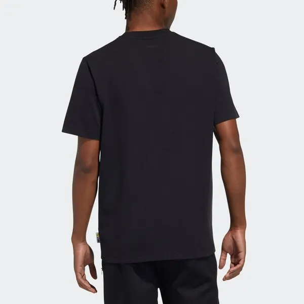 Adidas Neo Smly Tee 1 Smiling Face Printing Sports Round Neck Short Sleeve - Black