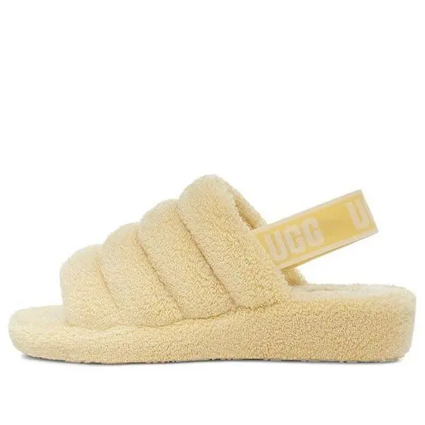 UGG Fluff Yeah Terry Slingback Sandals - Yellow