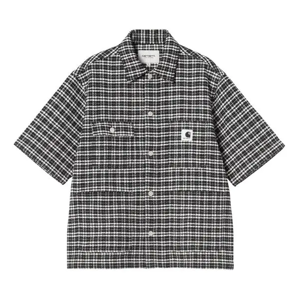 Carhartt Work In Progress Short Sleeve Plaid Shirt - Black