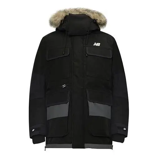 NEW BALANCE Lifestyle Cargo Parka Jacket - Black/brown