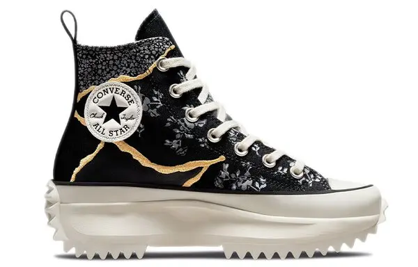 CONVERSE Run Star Hike High Top Sneakers With Metallic Floral Detail