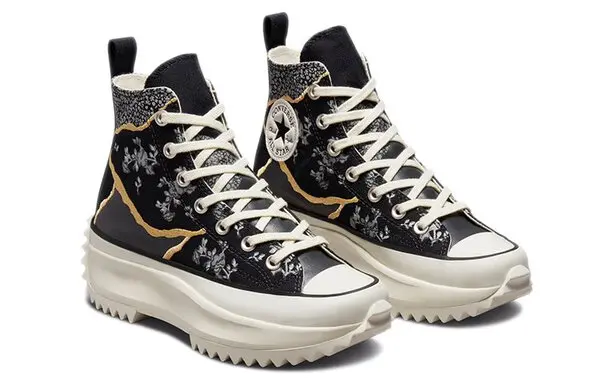 CONVERSE Run Star Hike High Top Sneakers With Metallic Floral Detail